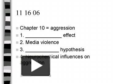 PPT – Chapter 10 aggression PowerPoint presentation | free to view - id ...