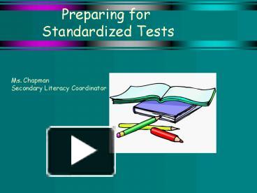 Preparing for Standardized Tests presentation | free to download