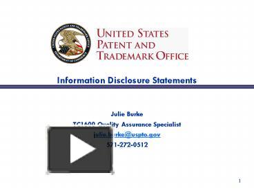 Information Disclosure Statements presentation | free to download