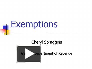 PPT – Exemptions PowerPoint presentation | free to download - id: 5474a ...