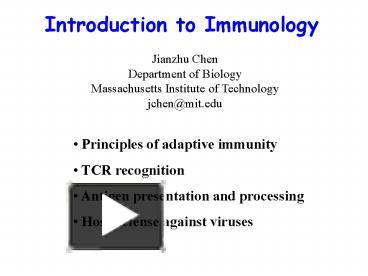 PPT – Introduction to Immunology PowerPoint presentation | free to view ...