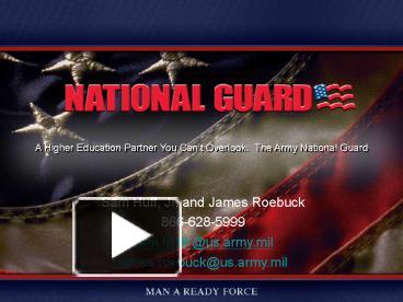 PPT – Sam Huff, Jr' and James Roebuck PowerPoint presentation | free to ...