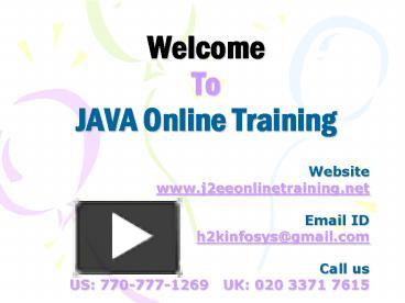 Java Online Training and Placement Assistance presentation | free to ...