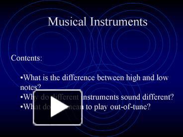 PPT – Musical Instruments PowerPoint presentation | free to view - id ...