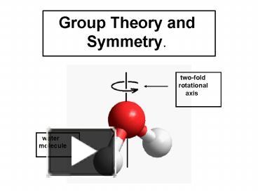 Group Theory and Symmetry. presentation | free to view
