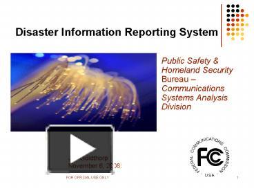 Disaster Information Reporting System presentation | free to view