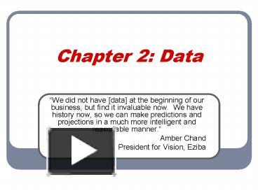 PPT – Chapter 2: Data PowerPoint presentation | free to view - id ...