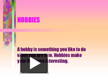 HOBBIES presentation | free to download