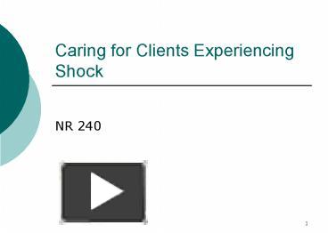 Caring for Clients Experiencing Shock presentation | free to view
