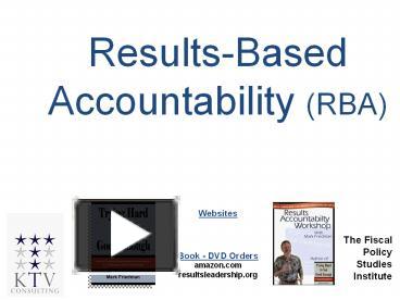 Results-Based Accountability (RBA) presentation | free to view