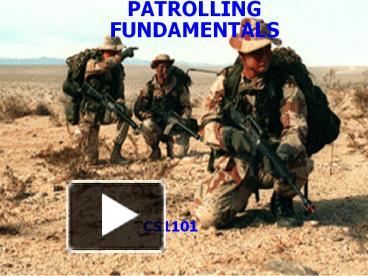 PATROLLING FUNDAMENTALS presentation | free to download