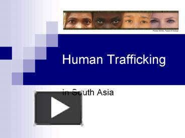 Human Trafficking presentation | free to view