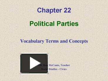PPT – Political Parties PowerPoint presentation | free to download - id ...