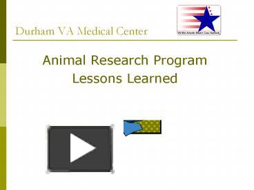 Durham VA Medical Center presentation | free to download