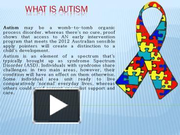 What is autism presentation | free to download