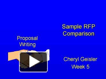Sample RFP Comparison presentation | free to view