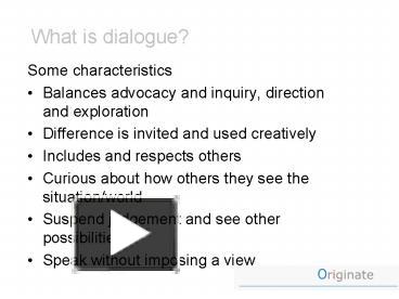 What is dialogue? presentation | free to view