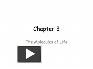 PPT – The Molecules of Life PowerPoint presentation | free to view - id ...