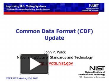PPT – Common Data Format (CDF) Update PowerPoint presentation | free to ...
