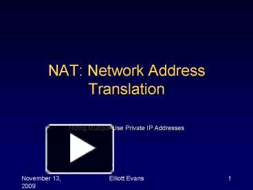 NAT: Network Address Translation presentation | free to view