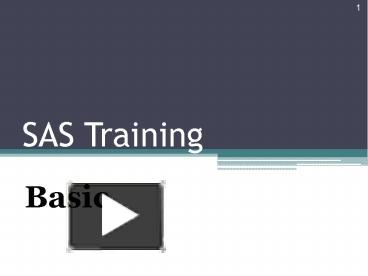 SAS Training presentation | free to download