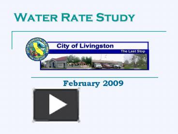 Water Rate Study presentation | free to download