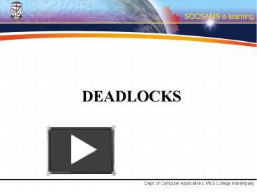 DEADLOCKS presentation | free to download