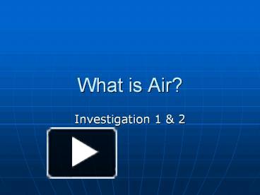 What is Air? presentation | free to download