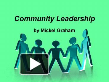 Community Leadership presentation | free to view