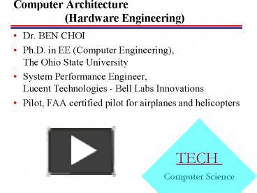 Computer Architecture (Hardware Engineering) presentation | free to view