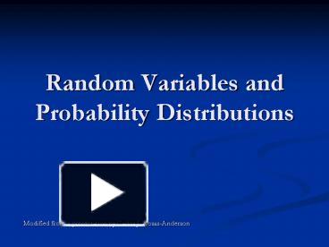 Random Variables and Probability Distributions presentation | free to view