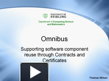 Omnibus presentation | free to view