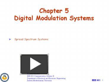 PPT – Chapter 5 Digital Modulation Systems PowerPoint presentation ...