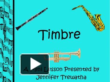 Timbre presentation | free to download