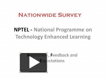 NPTEL - National Programme on Technology Enhanced Learning presentation ...