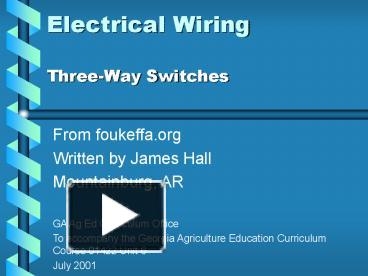 Electrical Wiring presentation | free to view