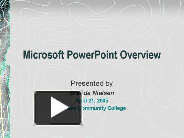 Microsoft PowerPoint Overview presentation | free to view