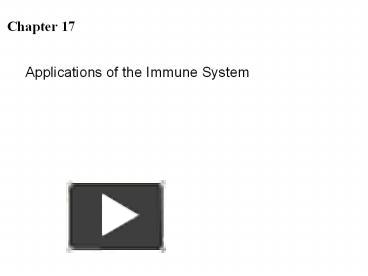 Applications of the Immune System presentation | free to download