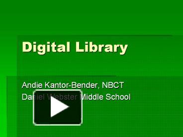 Digital Library presentation | free to download
