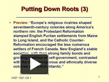 PPT – Putting Down Roots 3 PowerPoint presentation | free to view - id ...