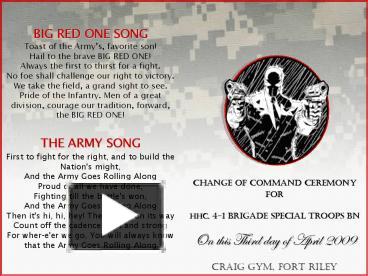 CHANGE OF COMMAND CEREMONY presentation | free to download