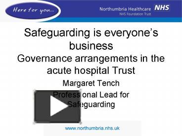 Safeguarding is everyone presentation | free to view