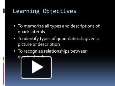 PPT – Learning Objectives PowerPoint presentation | free to view - id ...