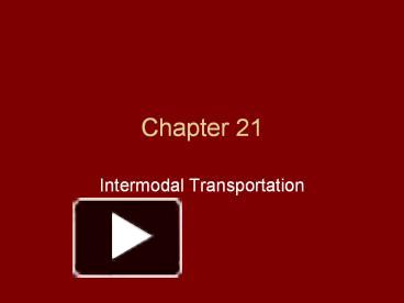 Intermodal Transportation presentation | free to download