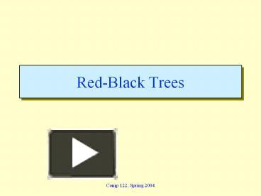 Red-Black Trees presentation | free to download
