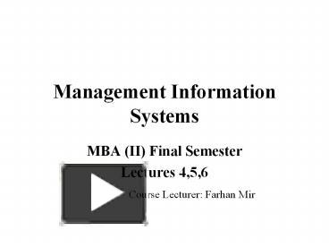 PPT – Management Information Systems PowerPoint presentation | free to ...