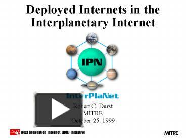 PPT – Deployed Internets in the Interplanetary Internet PowerPoint ...