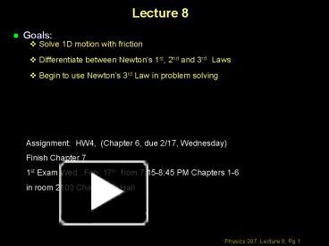 PPT – Physics 207: Lecture 2 Notes PowerPoint presentation | free to ...