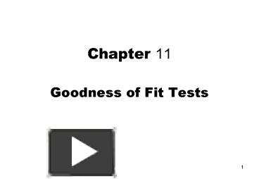 Goodness of Fit Tests presentation | free to view