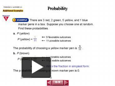 PPT – Probability PowerPoint presentation | free to download - id ...